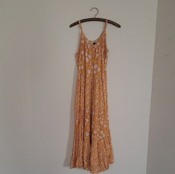 Universal Thread | Dresses | Universal Thread Floral Mustard Maxi Dress ...